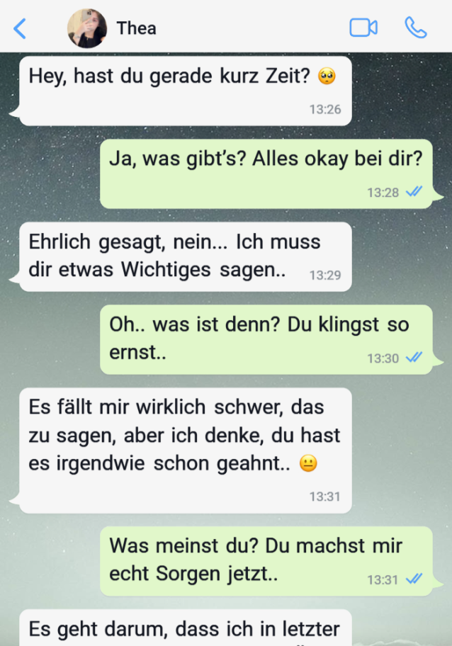 Sie muss ihm etwas wichtiges beichten - Facts & News