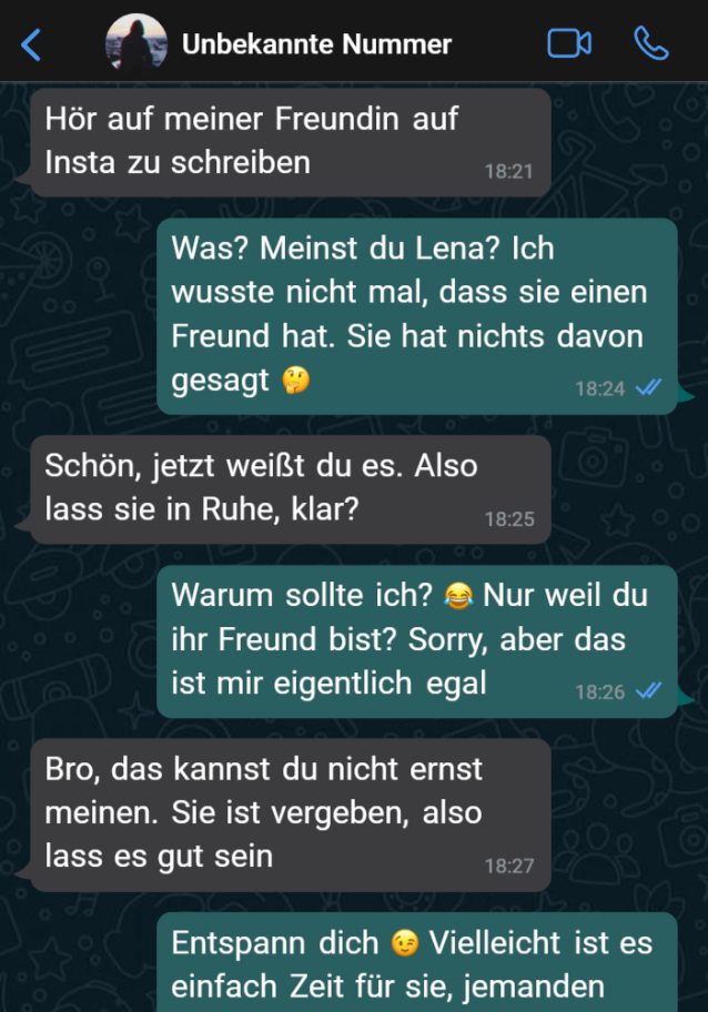 Es stört ihn nicht, dass seine Freundin vergeben ist - Facts & News